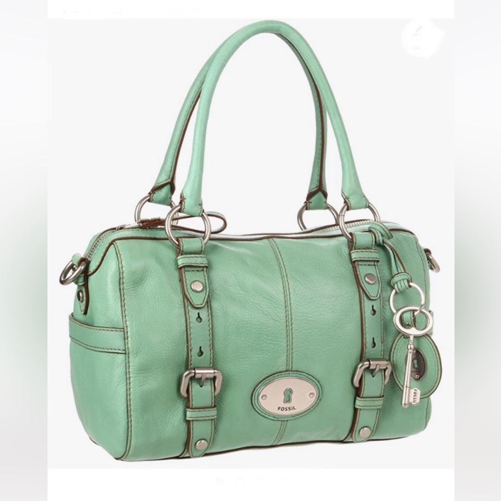 Fossil Green Maddox Leather Satchel - Gem